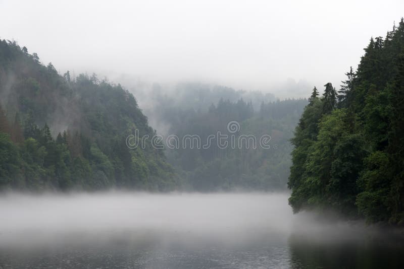 Fog Over the River Saale in the Early Morning Stock Photo - Image of ...