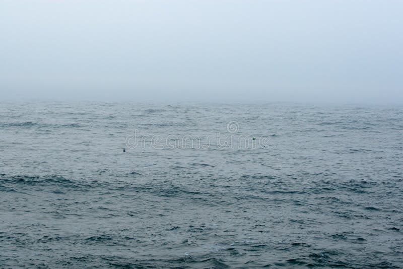 Fog over sea or ocean stock photo. Image of weather, obscured - 5258578