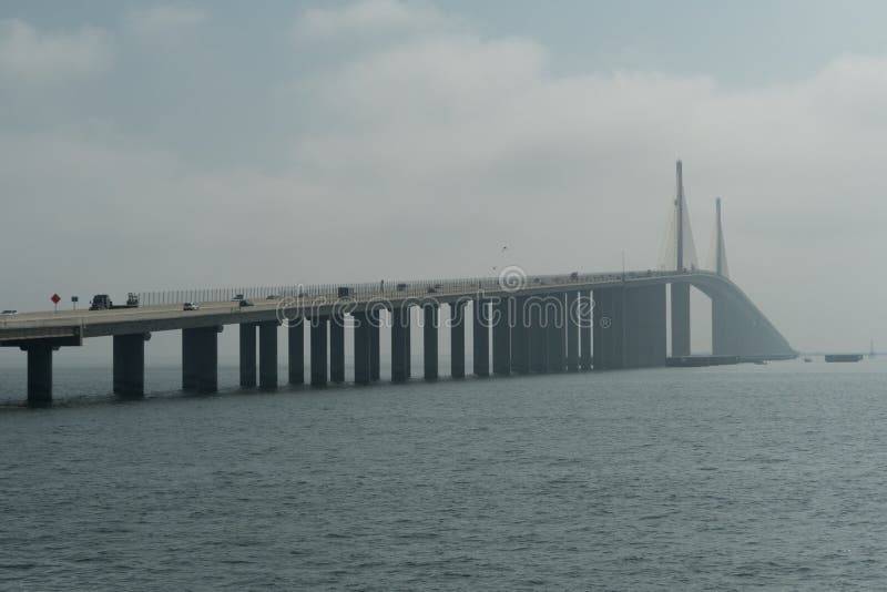 Fog Over Sunshine Skyway Bridge on a December Morning Fog - 5 Stock ...