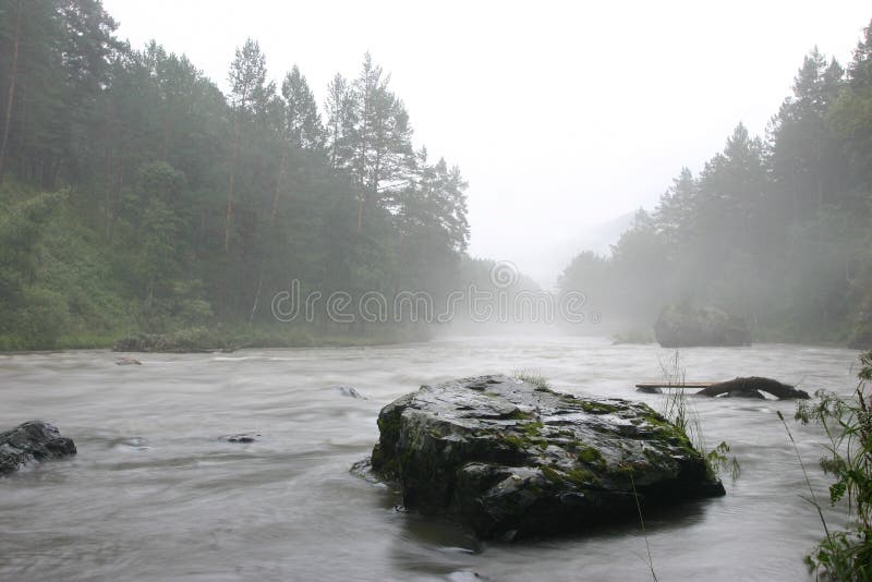 Fog and river stock image. Image of watercourse, idyllic - 266417