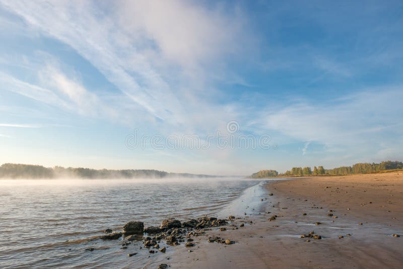 Fog on the river stock photo. Image of majestic, natural - 45259388