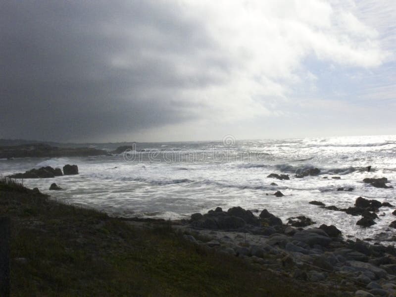 Fog Rolling In Over The Northern California Coast Stock Image - Image ...
