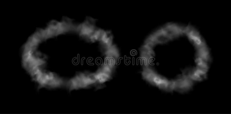 Fog or Smoke Oval and Circle Frames, Haze Clouds Stock Illustration ...