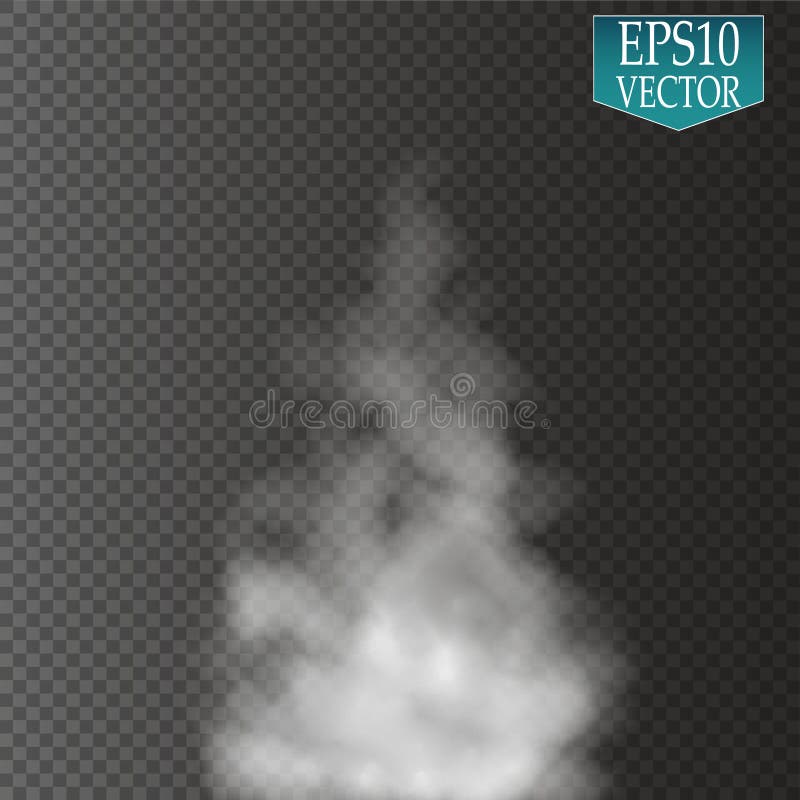 Fog or Smoke Transparent Special Effect. White Cloudiness, Mist or Smog ...