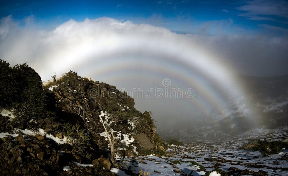 Fogbow in La Palma stock photo. Image of science, canary - 16834848