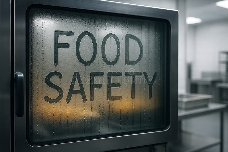 Fogged Glass Door in Food Processing Environment with Food Safety ...