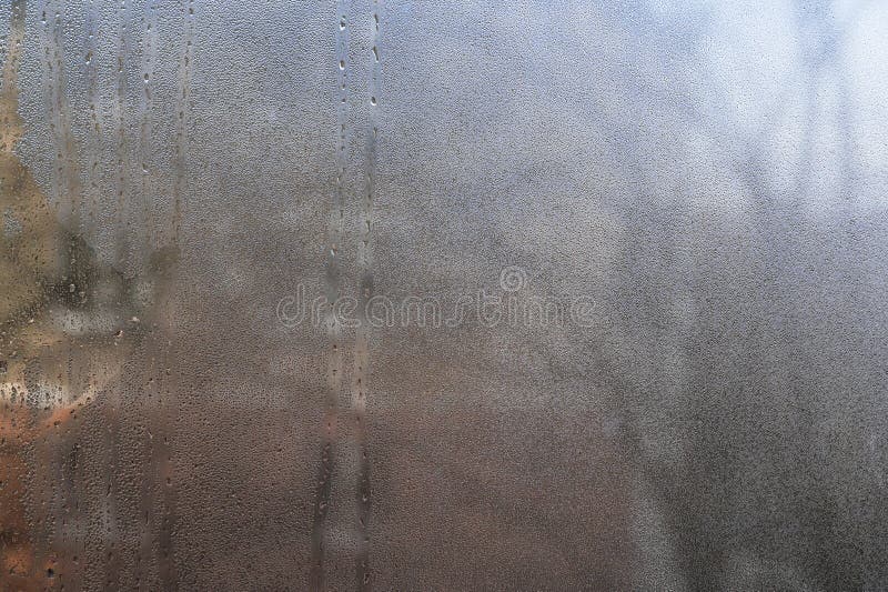 The Fogged Glass of the Plastic Window. Background Stock Photo - Image ...