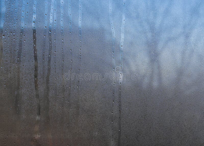 The Fogged Glass of the Plastic Window. Stock Photo - Image of rippled ...