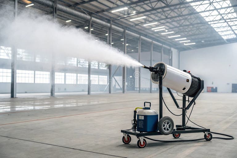 Fogging Machine for Disinfecting Large Spaces Stock Illustration ...