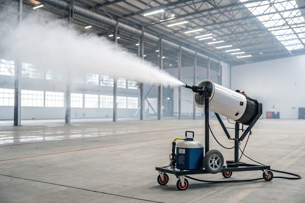 Fogging Machine for Disinfecting Large Spaces Stock Illustration ...