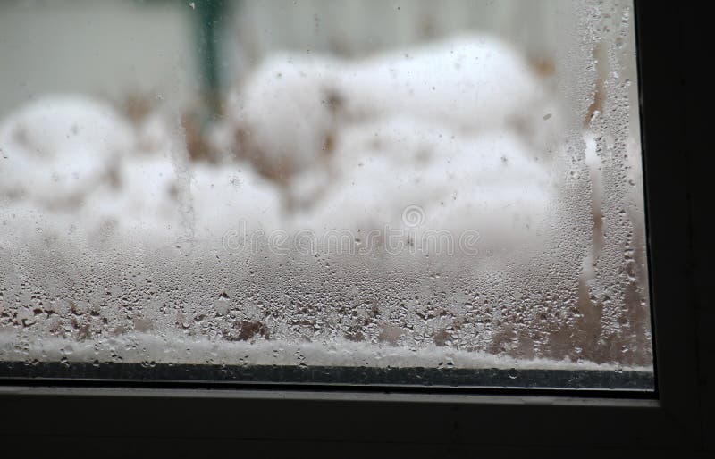 Fogging of a Metal Plastic Window Stock Photo - Image of glass, surface ...