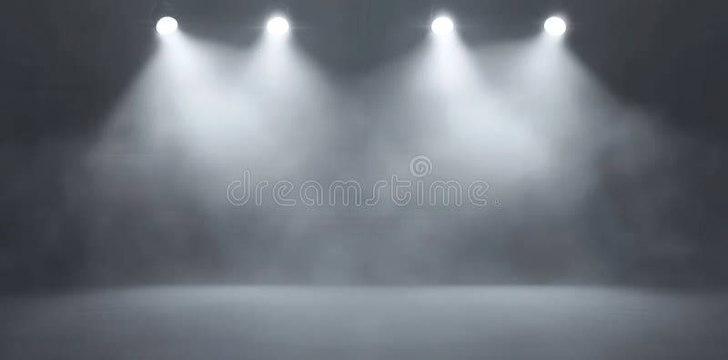 Foggy Abstract Background with Spotlights for Product Presentation in ...