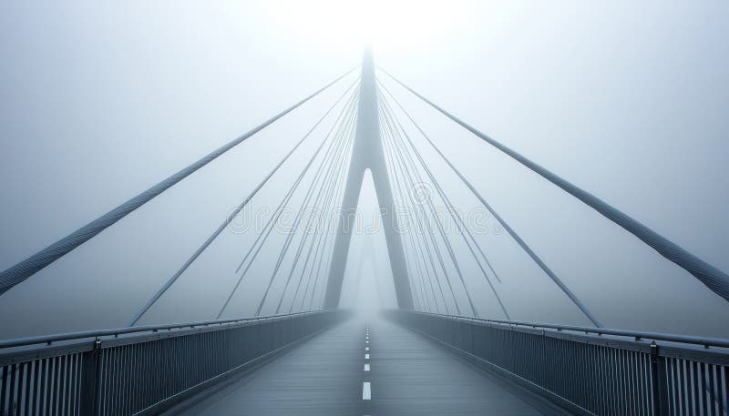 Foggy Bridge To the Future, Connection, Minimalism, Transportation ...