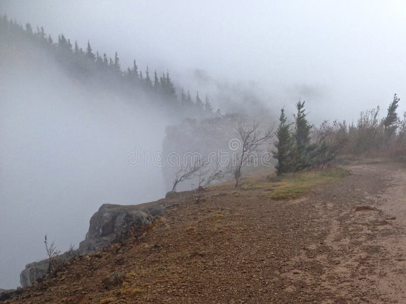 Foggy cliff edge stock photo. Image of cliff, precipice - 48759462