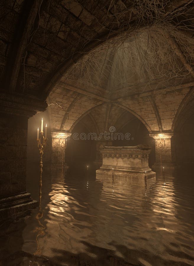 Foggy Crypt 2 stock illustration. Illustration of dank - 253106000