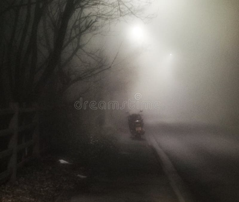 Foggy dark creepy Road uk stock photo. Image of haze - 206007680