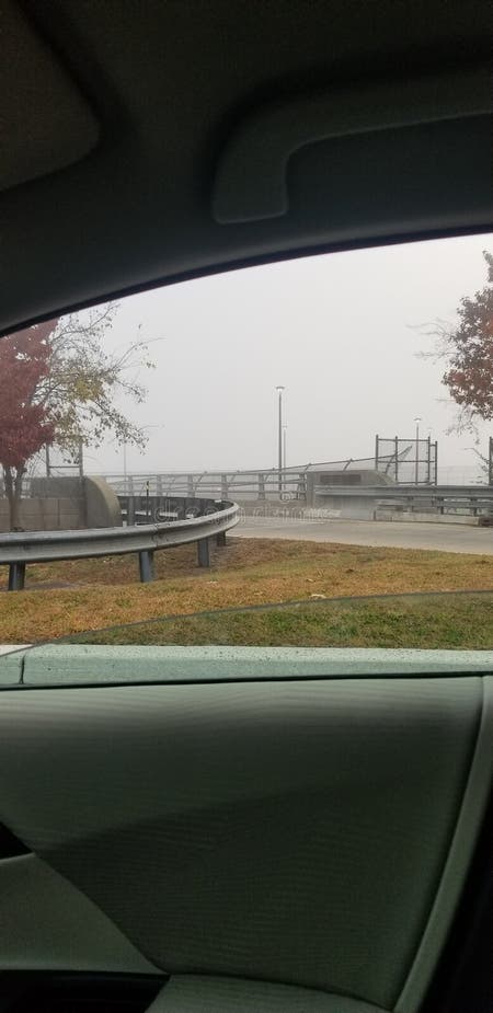 Foggy Morning Seen from Inside a Car Stock Photo - Image of vehicle ...