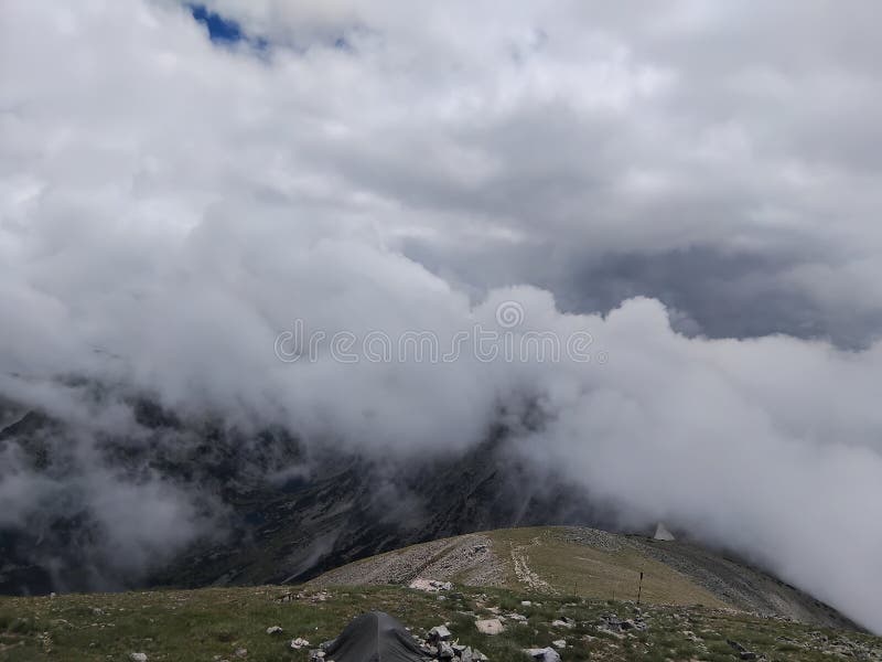 Foggy Mountain Granite Top. Stock Image - Image of stony, granite ...