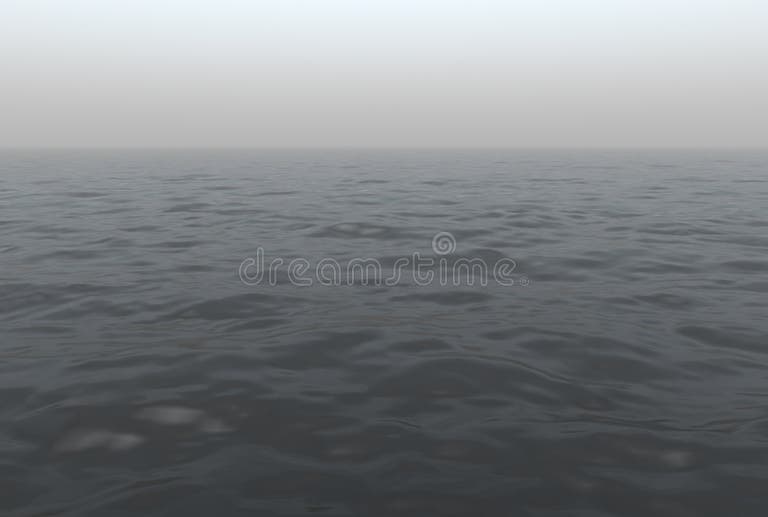 Foggy Ocean Scenic stock illustration. Illustration of generated - 9210913