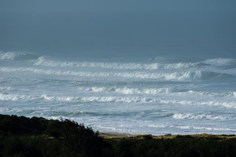 Foggy Scenic of the Pacific Coast Stock Image - Image of scenery ...