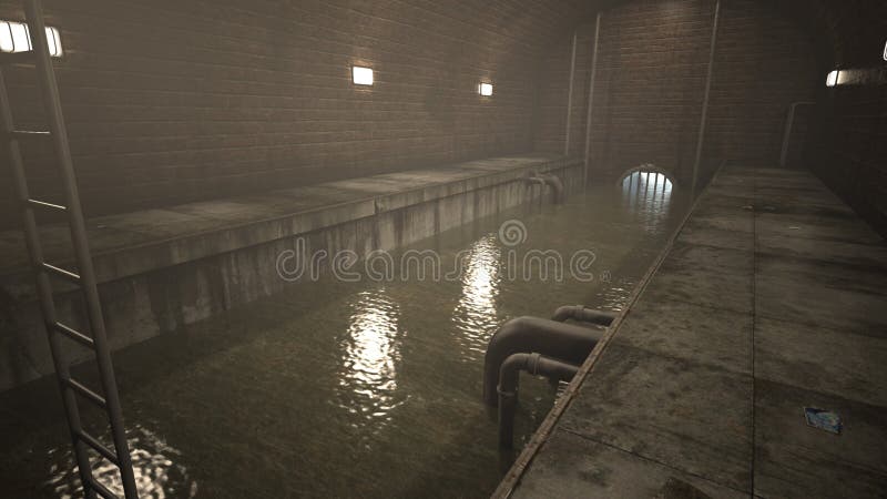 Foggy Sewer stock illustration. Illustration of realistic - 380011278