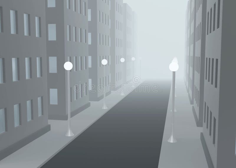 Foggy urban background stock vector. Illustration of vector - 74081156