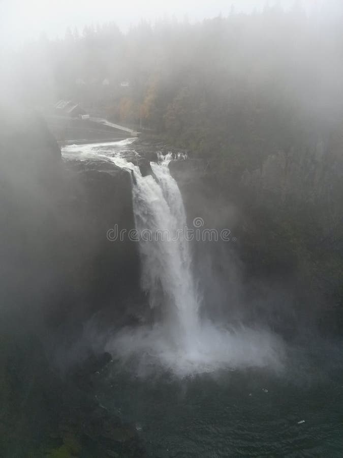 Foggy waterfall stock photo. Image of water, waterfall - 45616342