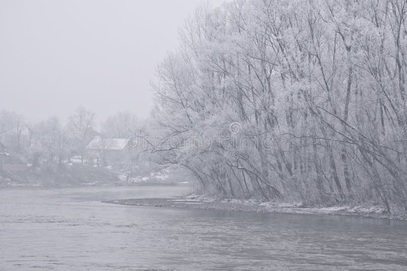 Foggy winter morning stock photo. Image of quiet, landscape - 17674758