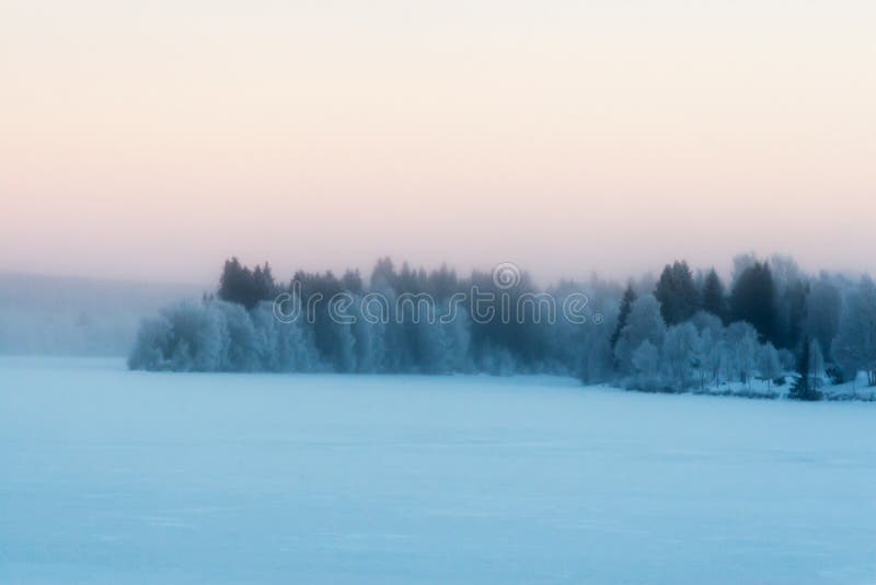 Foggy winter scene. stock photo. Image of holiday, northern - 64365228