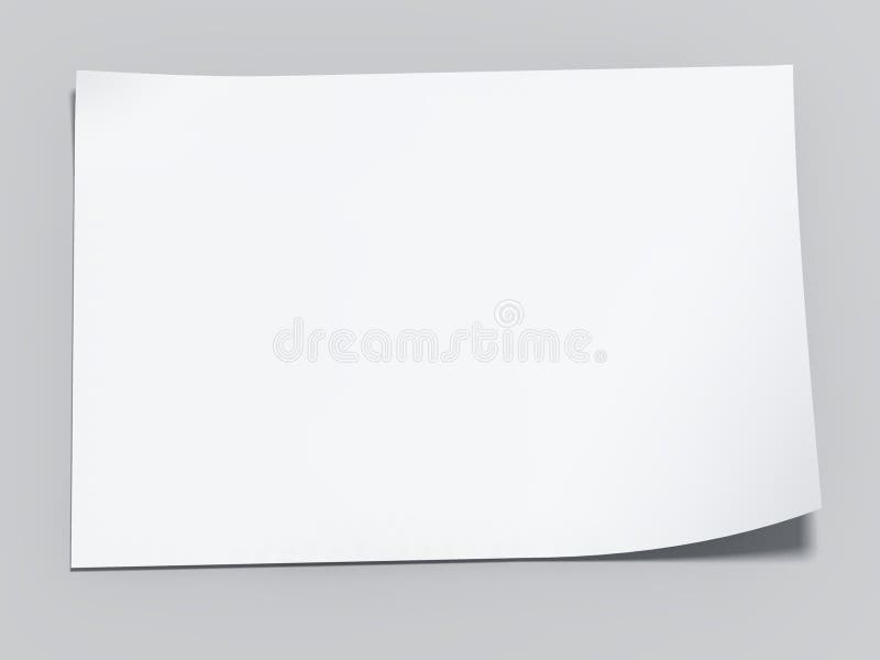 Foglio di carta in bianco illustrazione di stock. Illustrazione di ...