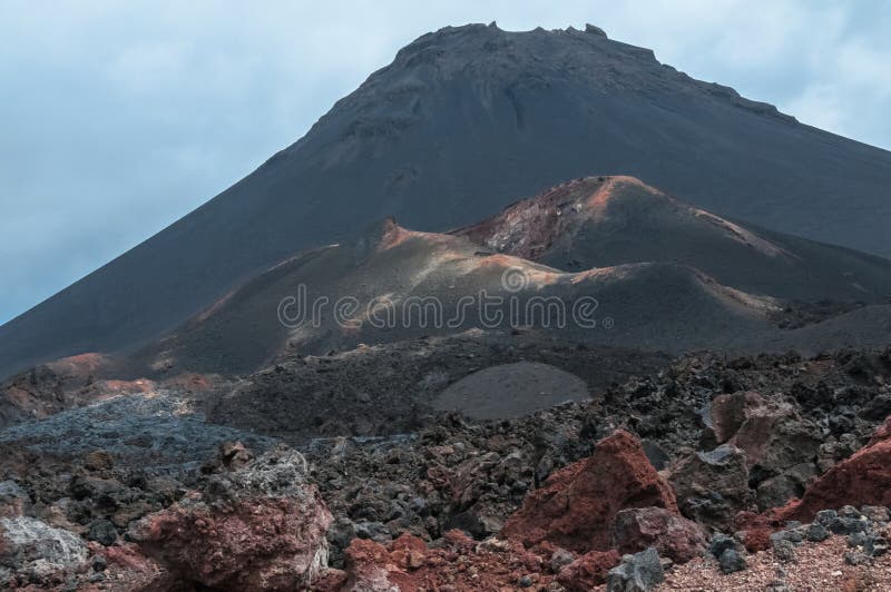 Fogo Crater Volcano - Cabo Verde - Africa Stock Image - Image of ground ...