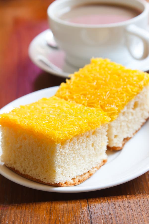 Foi Thong Cake, Thai Dessert. Stock Image - Image of food, style: 37775705