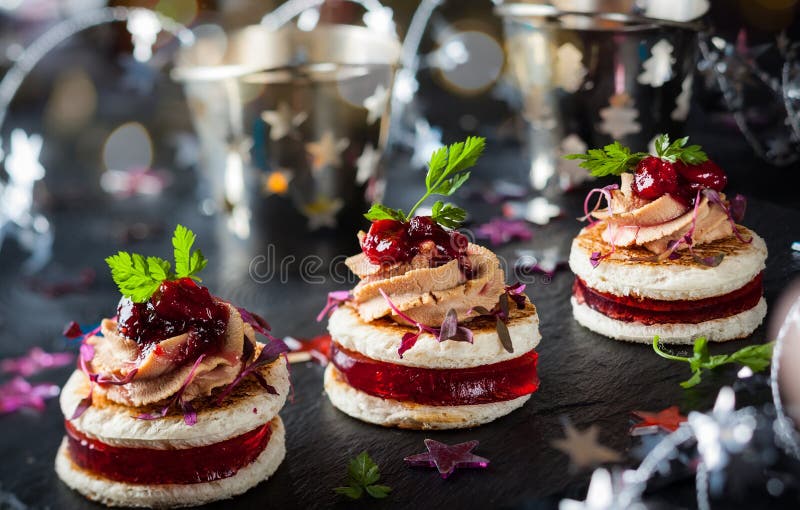 Foie Gras and Cranberry Chutney Stock Image - Image of berry, christmas ...