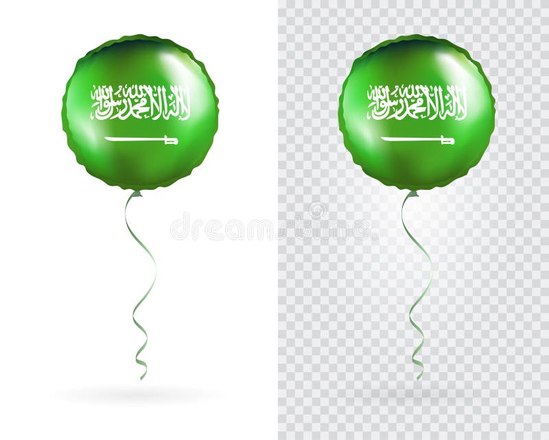 Foil Balloons in Vector. National Flag of Saudi Arabia Stock Vector ...