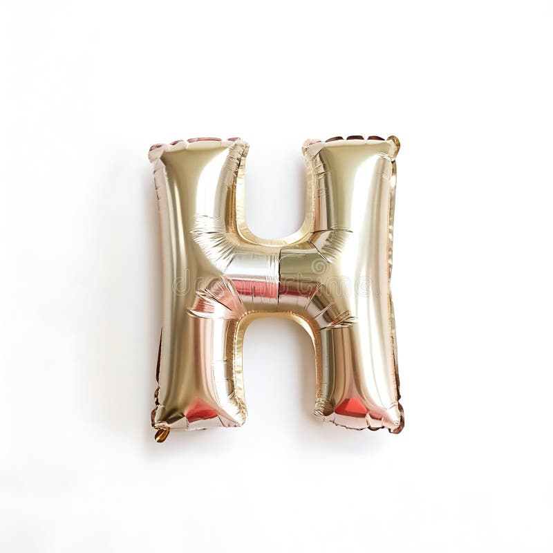 Foil Letter H Balloon stock illustration. Illustration of creative ...