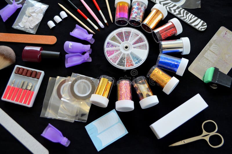 Foil for Nail Design, Decoration Stock Image - Image of color, increase ...