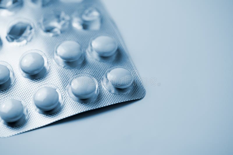 Packaging of Tablets and Pills on the Table. Medicine Stock Image ...