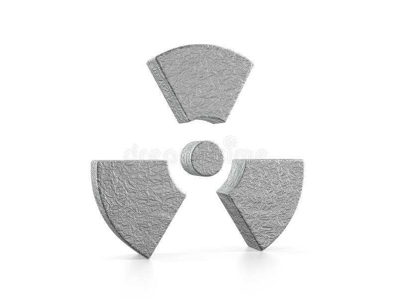 Foil radiation symbol stock illustration. Illustration of sign - 289125188