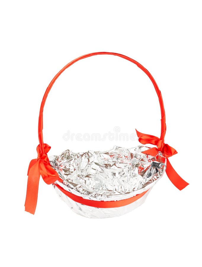 Foil wrapped basket stock image. Image of wrapped, gift - 174153787