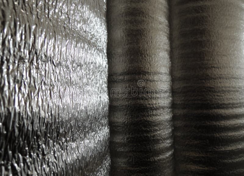 Foiled Heat Insulation Rolls Side View Texture Background Stock Image ...
