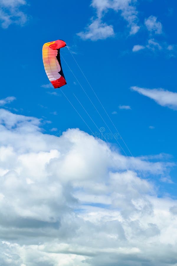 Foilkite high in the air stock image. Image of summer - 22190931