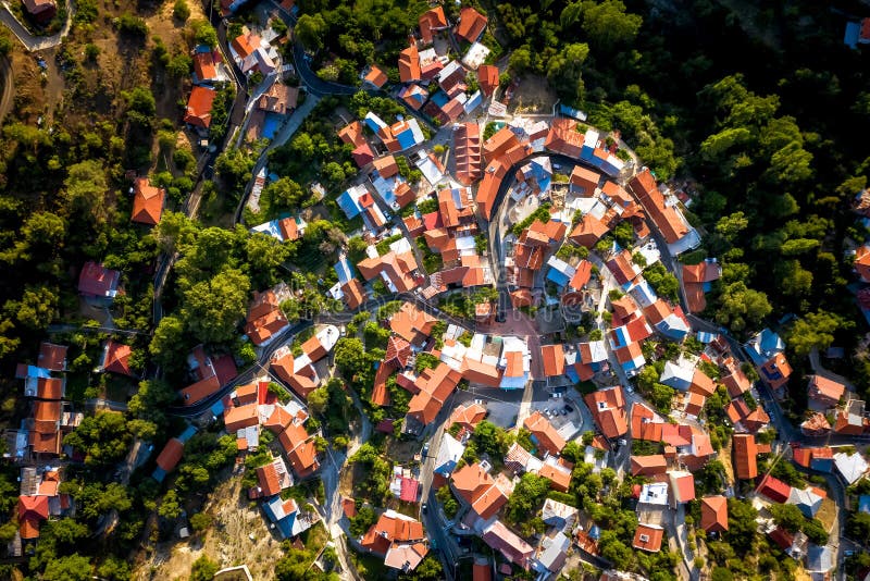 Foini, a Traditional Mountain Cyprus Village. Limassol District Stock ...