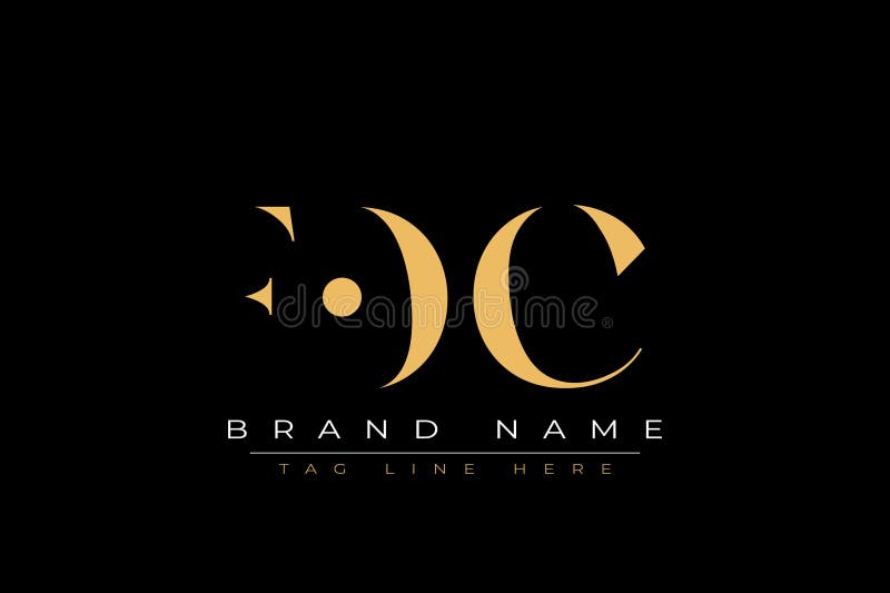 FOC Abstract Letter Logo Design Stock Vector - Illustration of ...