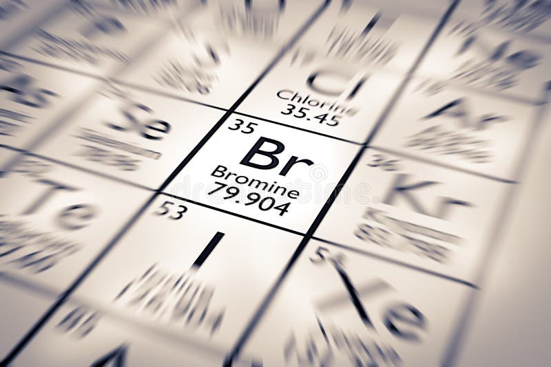 Fokus Auf Brom-chemischem Element Stockbild - Bild von mendeleev ...
