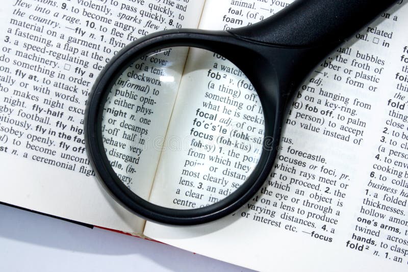 Fokus auf Fokus stockfoto. Bild von schriftkegel, meldung - 13433046