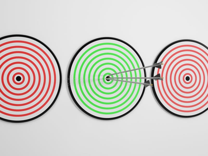 Fokussieren Sie Und Erreichen Sie Ihr Ziel 2 Stock Abbildung ...
