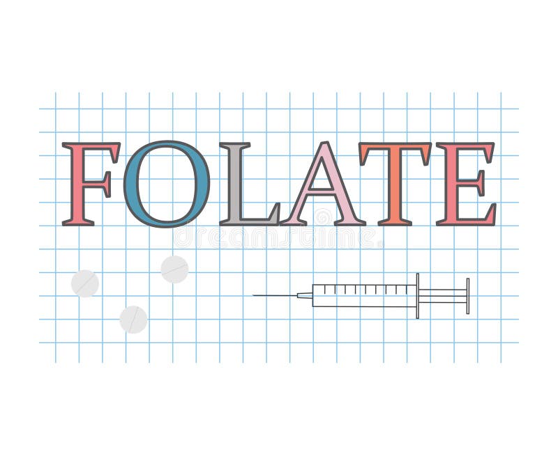 Folate Word on Checkered Paper Sheet Stock Vector - Illustration of ...