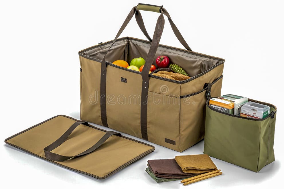 Fold Able Shopping Bag. Generated Using AI. Stock Illustration ...