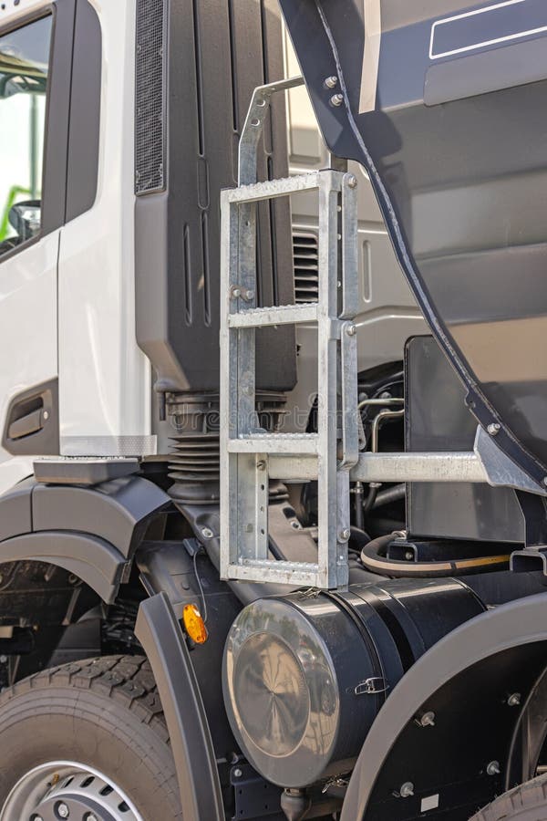 Fold Down Ladder Truck stock image. Image of alloy, serbia - 392346007