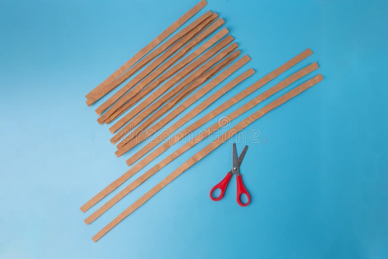 Fold a Strip of Paper in Half Lengthwise Stock Image - Image of ...